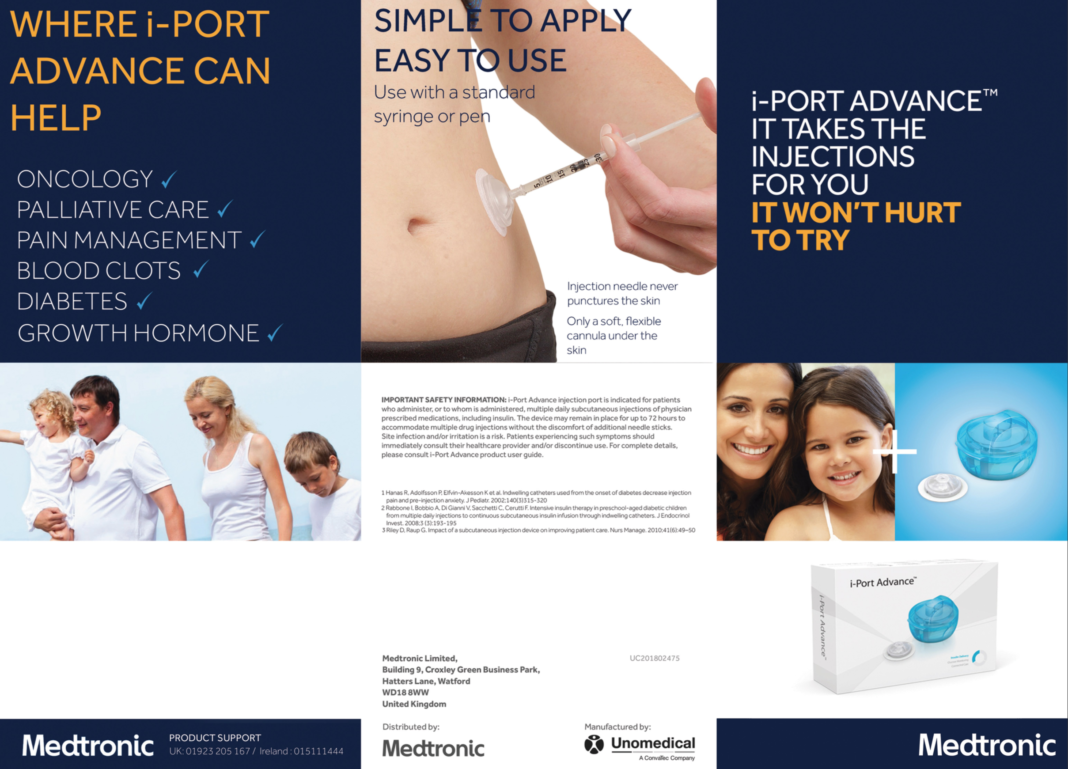 Medtronic iPort advance making injections easier | iPAG Scotland
